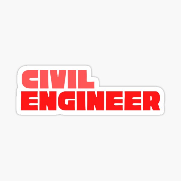 "Civil engineer trendy aesthetic" Sticker by Niklauss | Redbubble