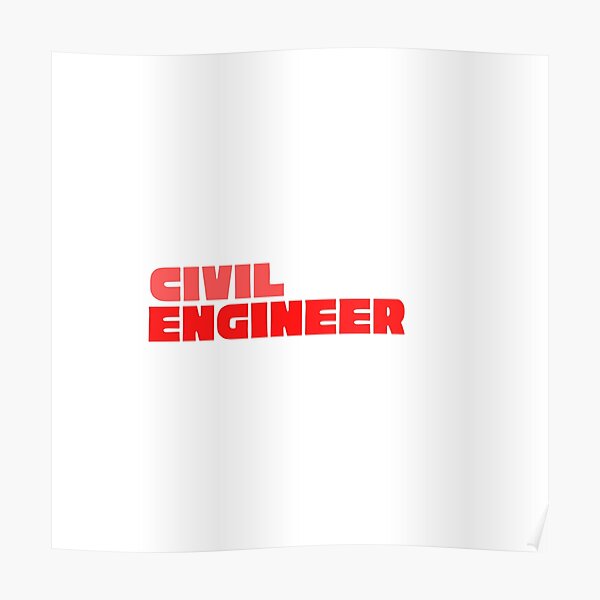 "Civil engineer trendy aesthetic" Poster for Sale by Niklauss | Redbubble