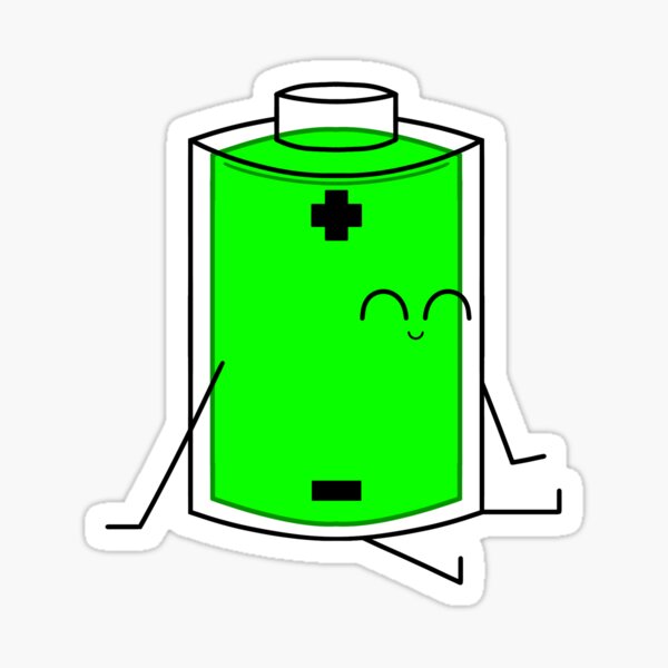 "Full Power Battery" Sticker for Sale by mrankin-art | Redbubble