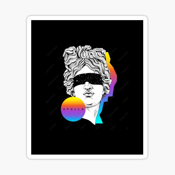 "APOLLO Greek Mythologie graphic t-shirts" Sticker for Sale by mrwane ...