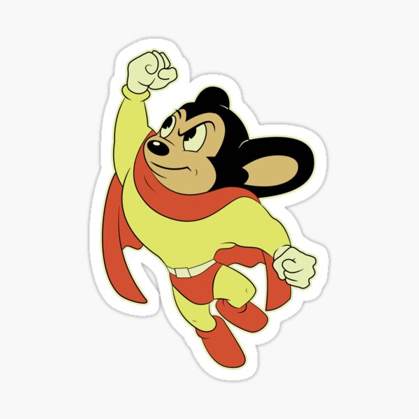 "Mighty Mouse" Sticker by D A R K S P O O K Y | Redbubble