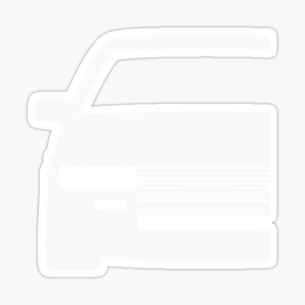 "Toyota Corolla AE86 white silhouette" Sticker for Sale by EdimDesign ...