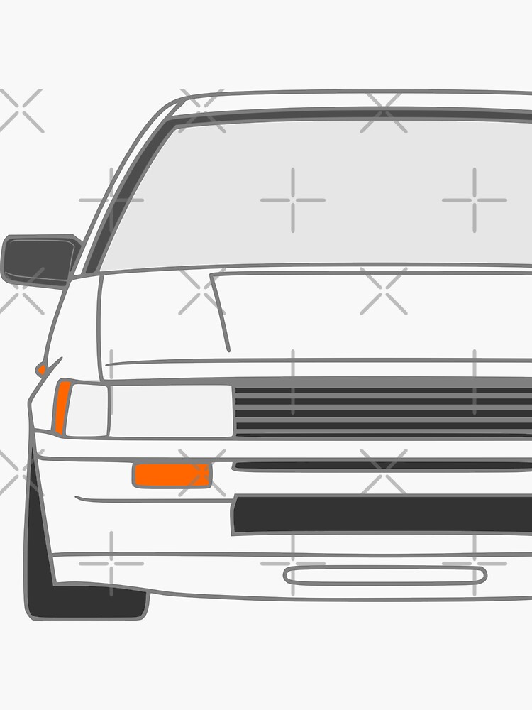 "Toyota Corolla AE86 colored" Sticker for Sale by EdimDesign | Redbubble