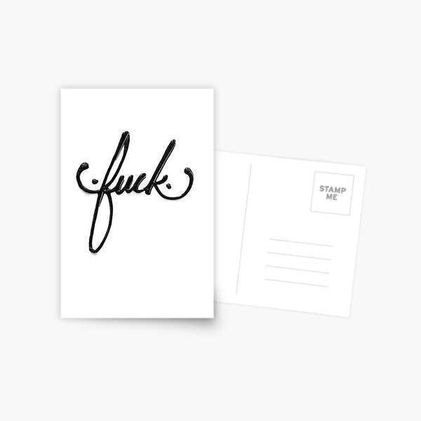 "Cursive Curse" Postcard for Sale by MATDiamonds | Redbubble