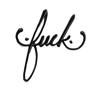 "Cursive Curse" Sticker for Sale by MATDiamonds | Redbubble