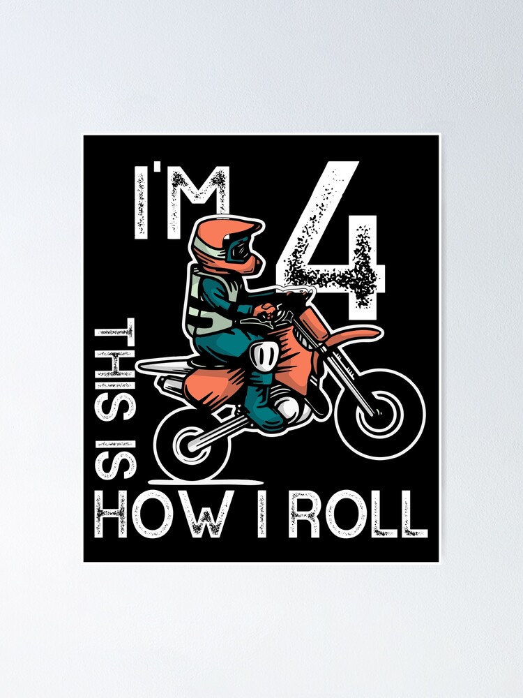 Póster «Niños Tengo 4 Así es como ruedo Dirt Bike Niño de 4 años ...