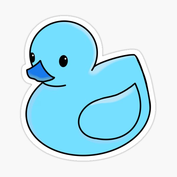 "Blue Rubber Ducky" Sticker by StargirlWares | Redbubble