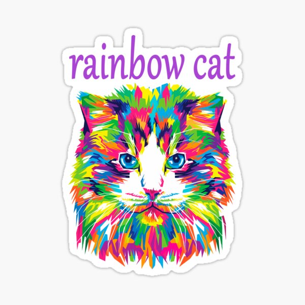 "rainbow cat" Sticker for Sale by MYstoreDARK99 | Redbubble