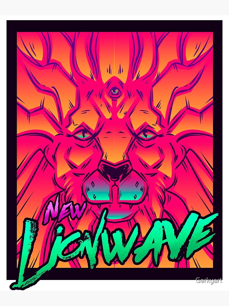 "New Lion Wave." Poster for Sale by Gerkyart | Redbubble