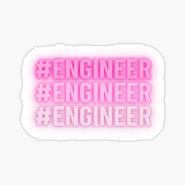 "#engineer Trendy Aesthetic engineering pink" Sticker for Sale by ...
