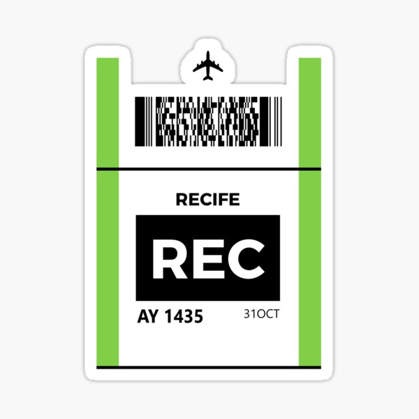 "Recife airport" Sticker for Sale by MerchSuperb | Redbubble