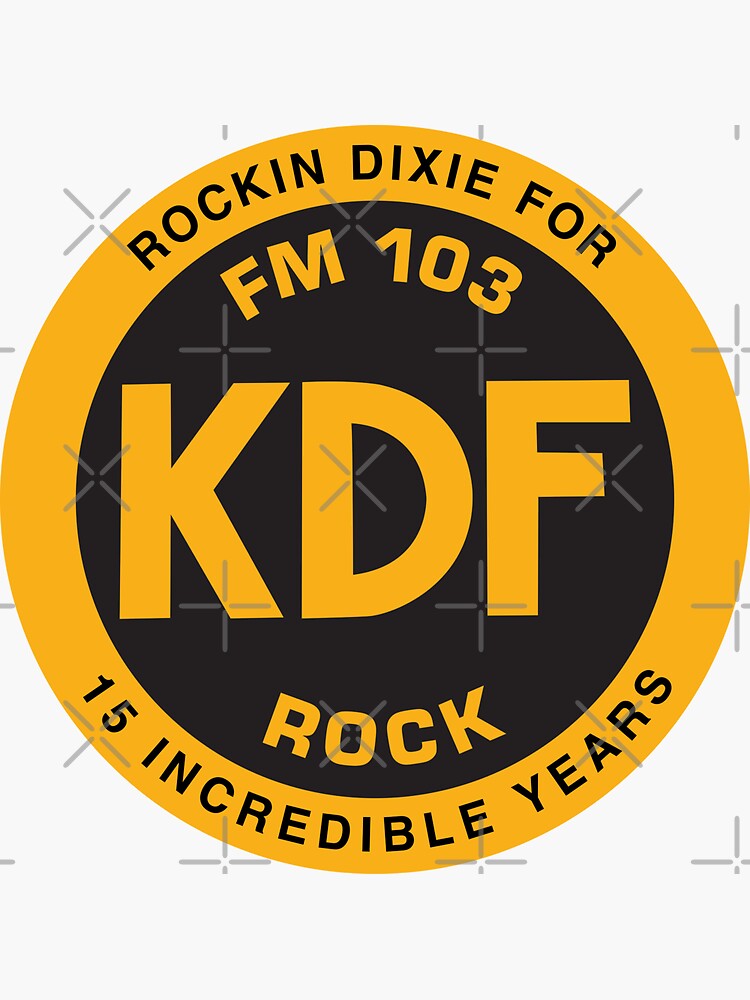 "103.3 KDF Nashville | 15 Years Pin Design" Sticker for Sale by 90s ...
