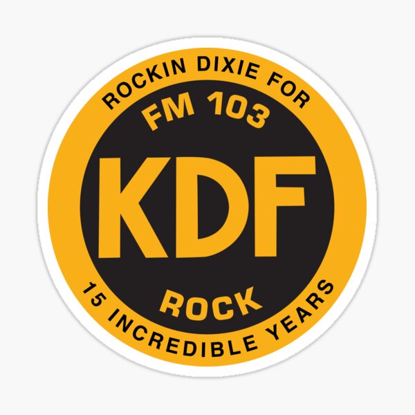"103.3 KDF Nashville | 15 Years Pin Design" Sticker for Sale by 90s ...
