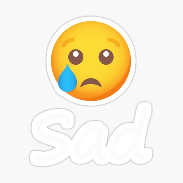 "Sad" Sticker for Sale by TownCraft | Redbubble