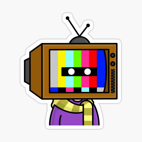 "TV Head" Sticker for Sale by PeelofALifeTime | Redbubble