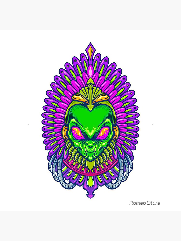 "Alien Aztec Indian Space" Poster for Sale by RomeoStore1 | Redbubble