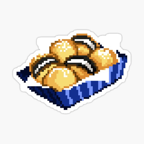 Pegatina «Galletas fritas de Pixel Art» de rebeccamyers | Redbubble