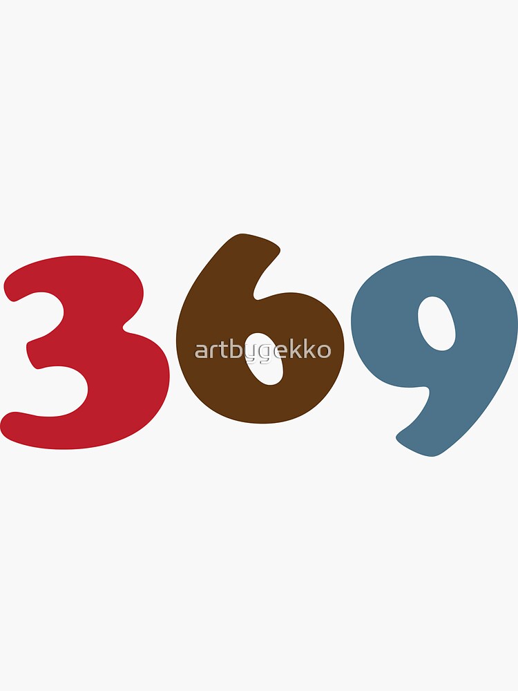 "Number 369 " Sticker for Sale by artbygekko | Redbubble