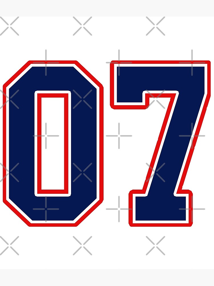 "Number Seven 07 Sports Jersey" Poster for Sale by MSBDesign | Redbubble