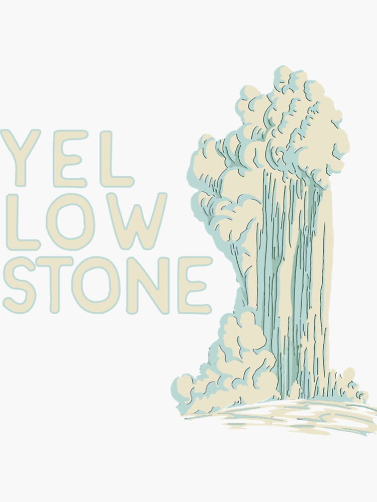 "YELLOWSTONE Geyser Eruption OLD FAITHFUL Essential" Sticker by ...