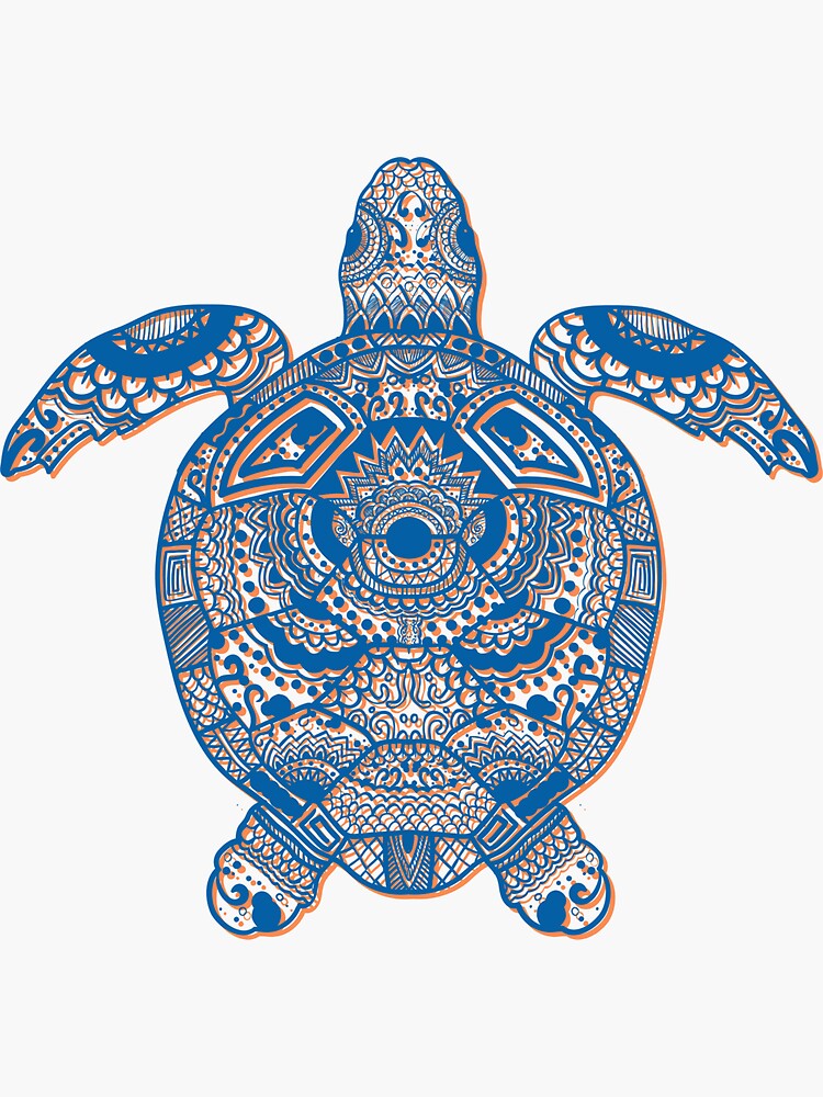 "Tribal Turtle!" Sticker for Sale by Tydesi | Redbubble