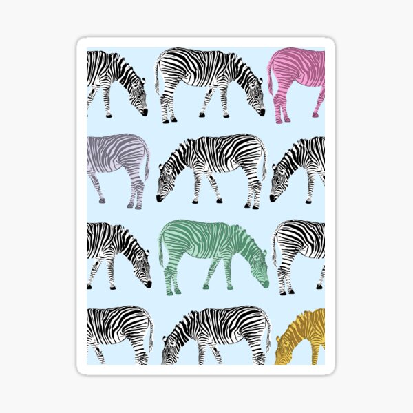 "Zebra Parade" Sticker for Sale by audreyvaver7 | Redbubble