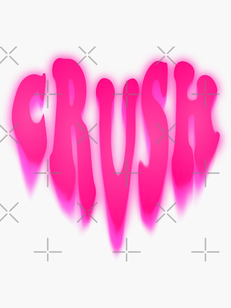"Crush" Sticker for Sale by baddrawnme | Redbubble