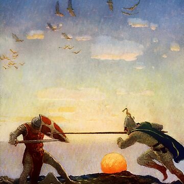 Death of King Arthur and Sir Mordred” by NC Wyeth" Photographic Print ...