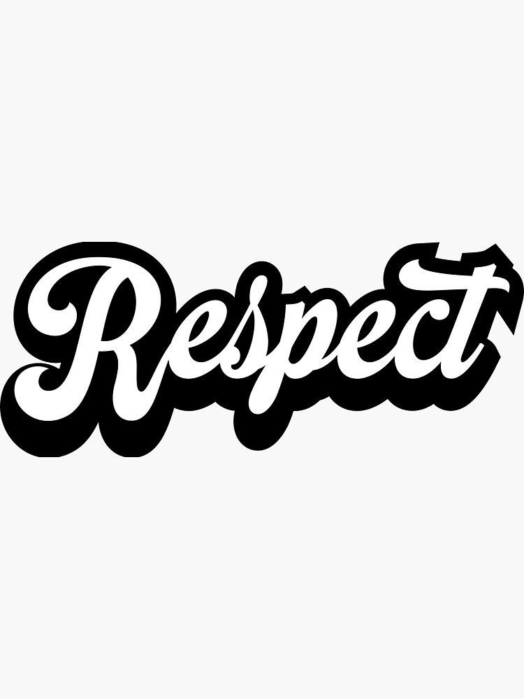 "Respect - cool simple hand lettering typography" Sticker for Sale by ...