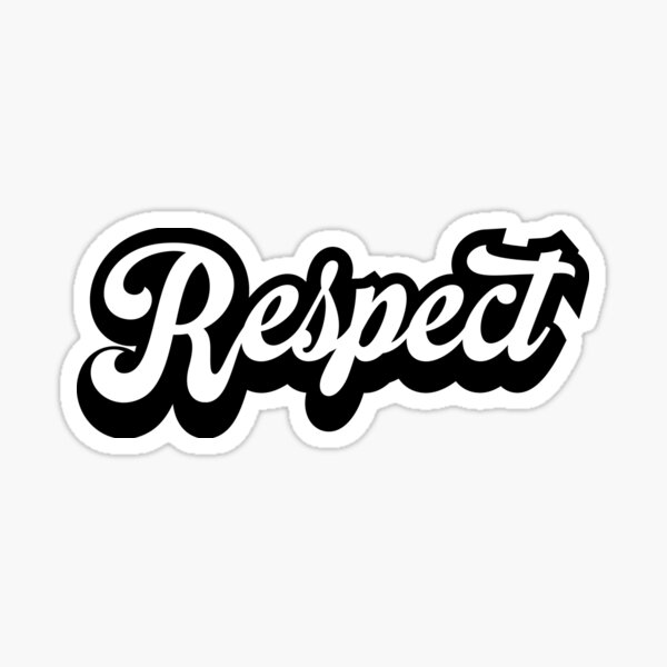 "Respect - cool simple hand lettering typography" Sticker for Sale by ...