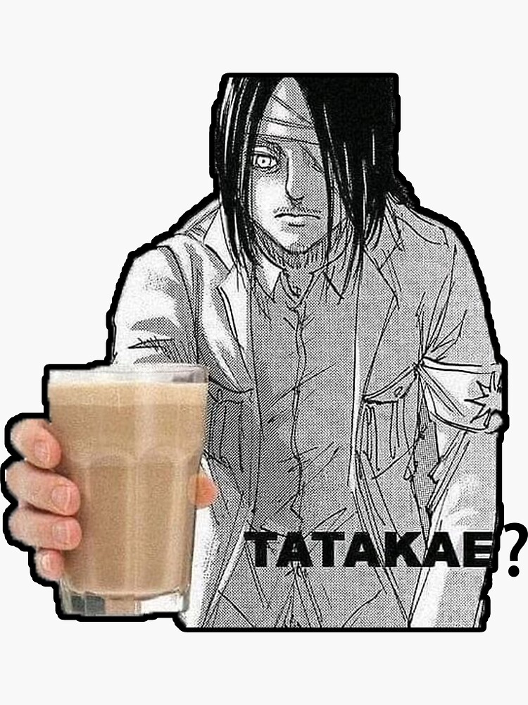 "Tatakae Tatakae! " Sticker for Sale by ARTBAHLOU | Redbubble