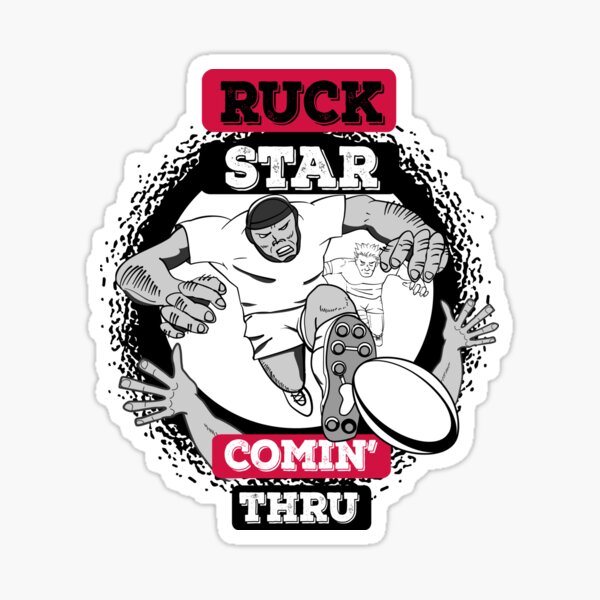 "Rugby Ruck Star" Sticker for Sale by oberdoofus | Redbubble