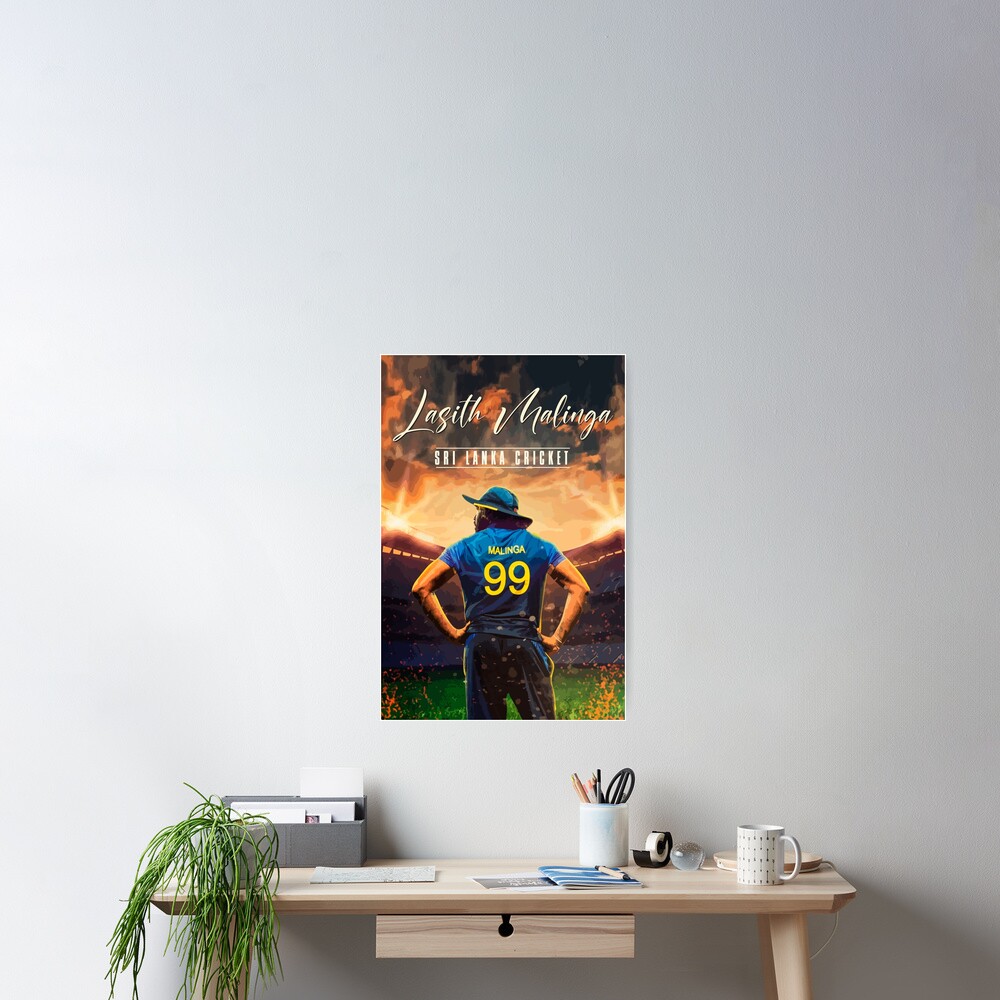 "Lasith Malinga" Poster for Sale by ceyloneye | Redbubble