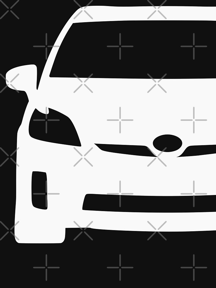 "Toyota Prius 2010-2015 white silhouette" Essential T-Shirt for Sale by ...