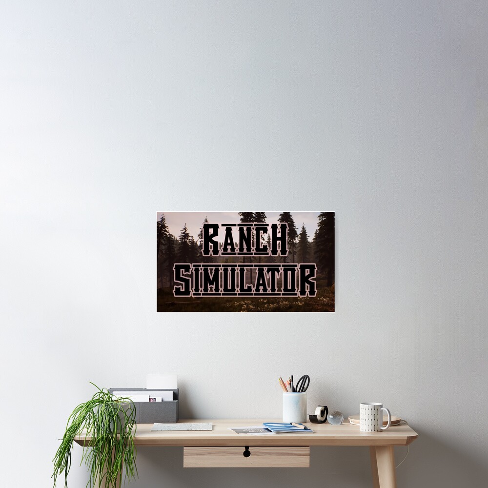 "Ranch Simulator logo" Poster for Sale by XNIO | Redbubble
