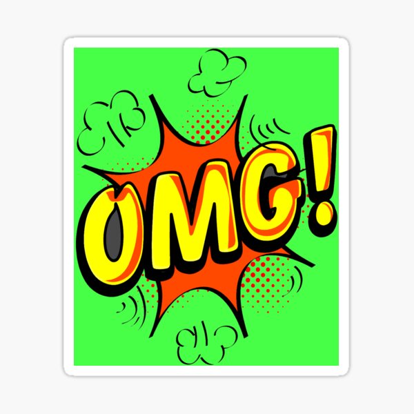"Pop Art: OMG" Sticker for Sale by mturns57 | Redbubble