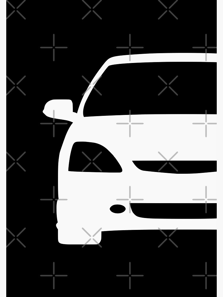 "Honda Civic 7th generation white silhouette" Spiral Notebook by ...