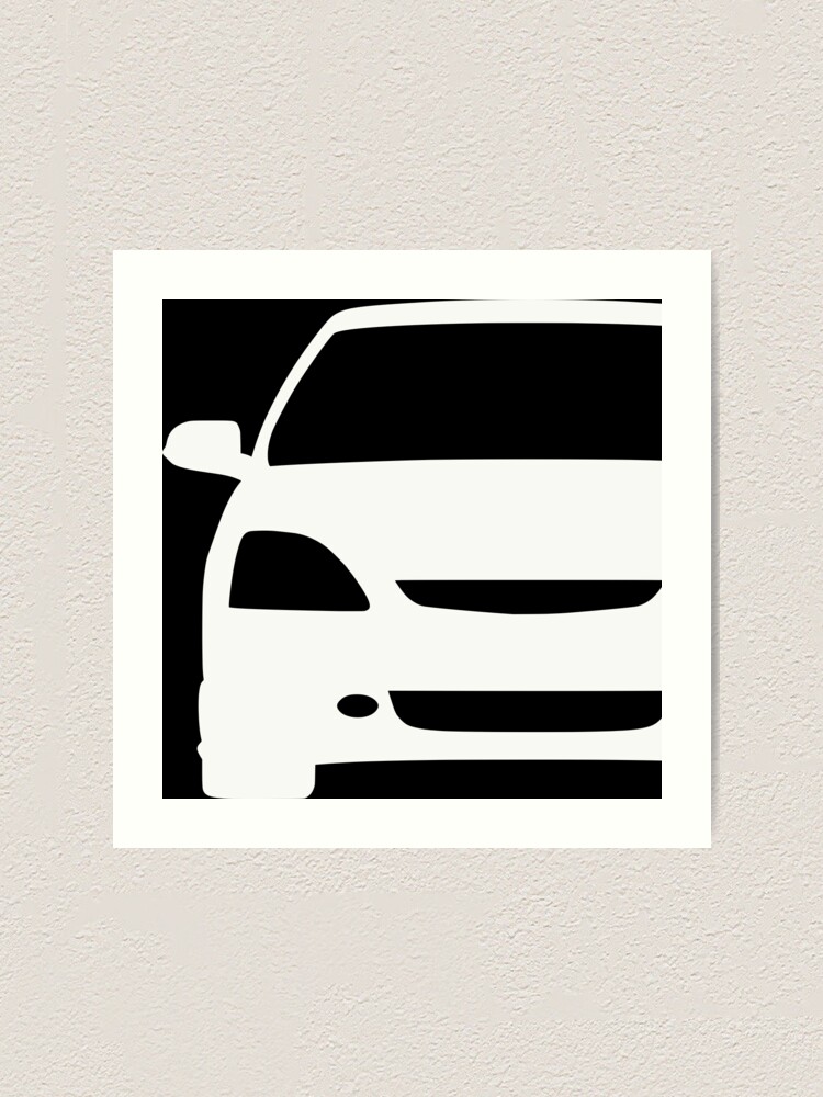 "Honda Civic 7th generation white silhouette" Art Print for Sale by ...
