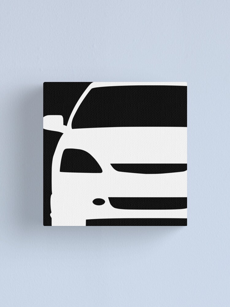 "Honda Civic 7th generation white silhouette" Canvas Print for Sale by ...