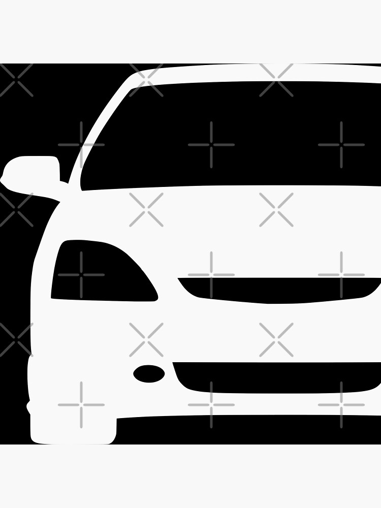 "Honda Civic 7th generation white silhouette" Canvas Print for Sale by ...