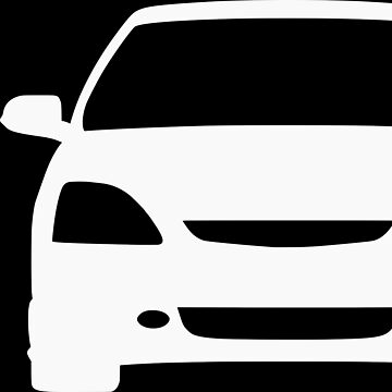 "Honda Civic 7th generation white silhouette" Canvas Print for Sale by ...