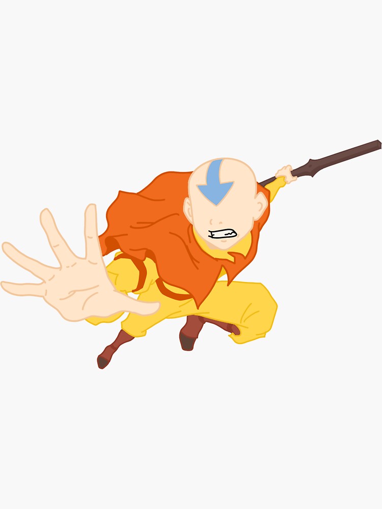 "Aang" Sticker for Sale by raychelerin | Redbubble