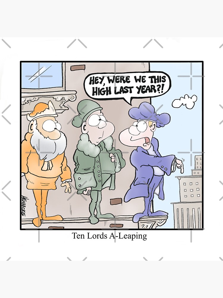 "Ten Lords A-Leaping " Sticker for Sale by Ahab09 | Redbubble