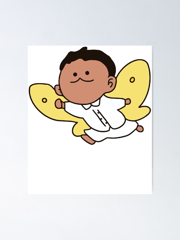 "Phil as a butterfly (yellow) The Promised Neverland Sticker" Poster ...