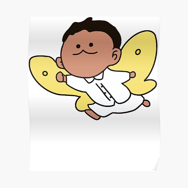 "Phil as a butterfly (yellow) The Promised Neverland Sticker" Poster ...