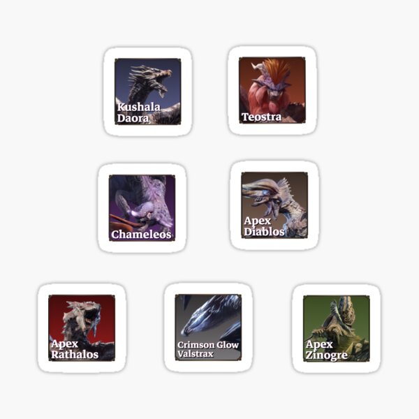 "Monster Hunter Rise sticker pack" Sticker for Sale by XNIO | Redbubble