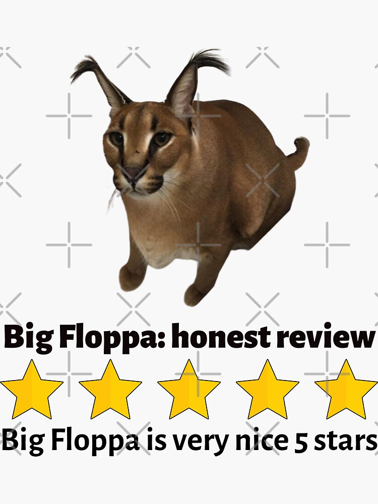 "Big Floppa Caracal Cat Rating" Sticker for Sale by ScienceLover21 ...