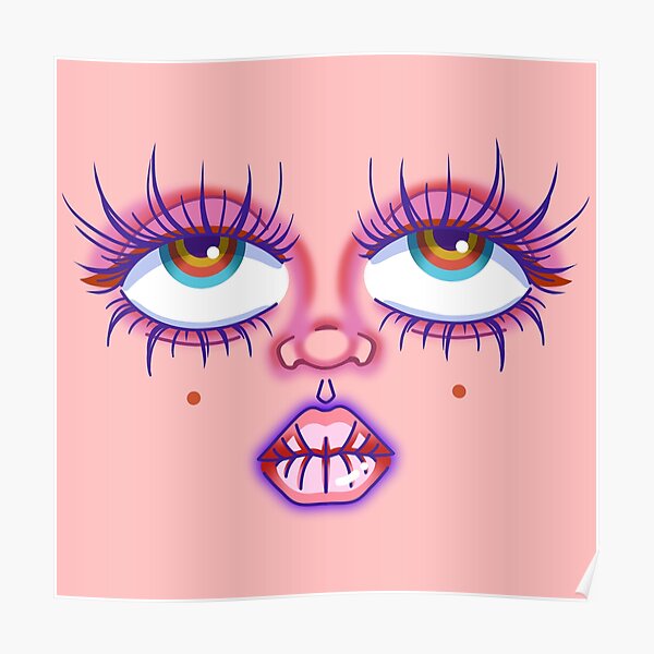 "Psyche Face" Poster for Sale by lecocguen-world | Redbubble