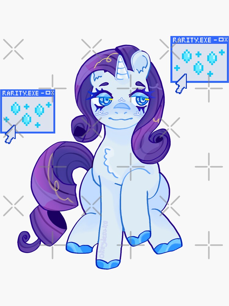 "Rarity.exe" Sticker for Sale by okeydesuka | Redbubble