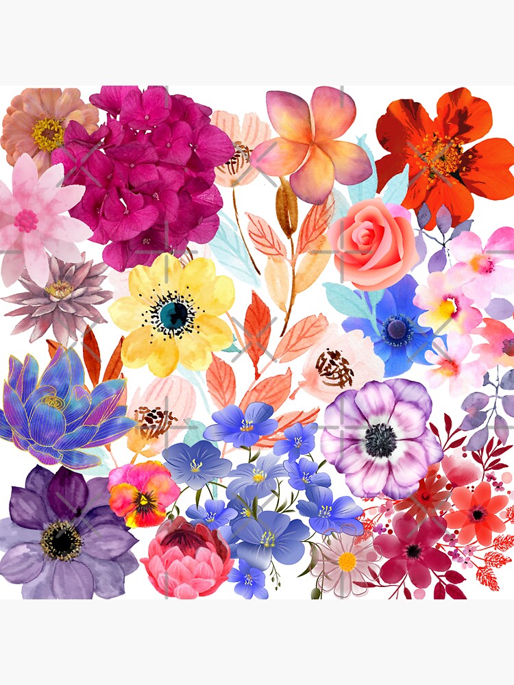 "Flower Collage " Sticker for Sale by Sunrise Designer | Redbubble